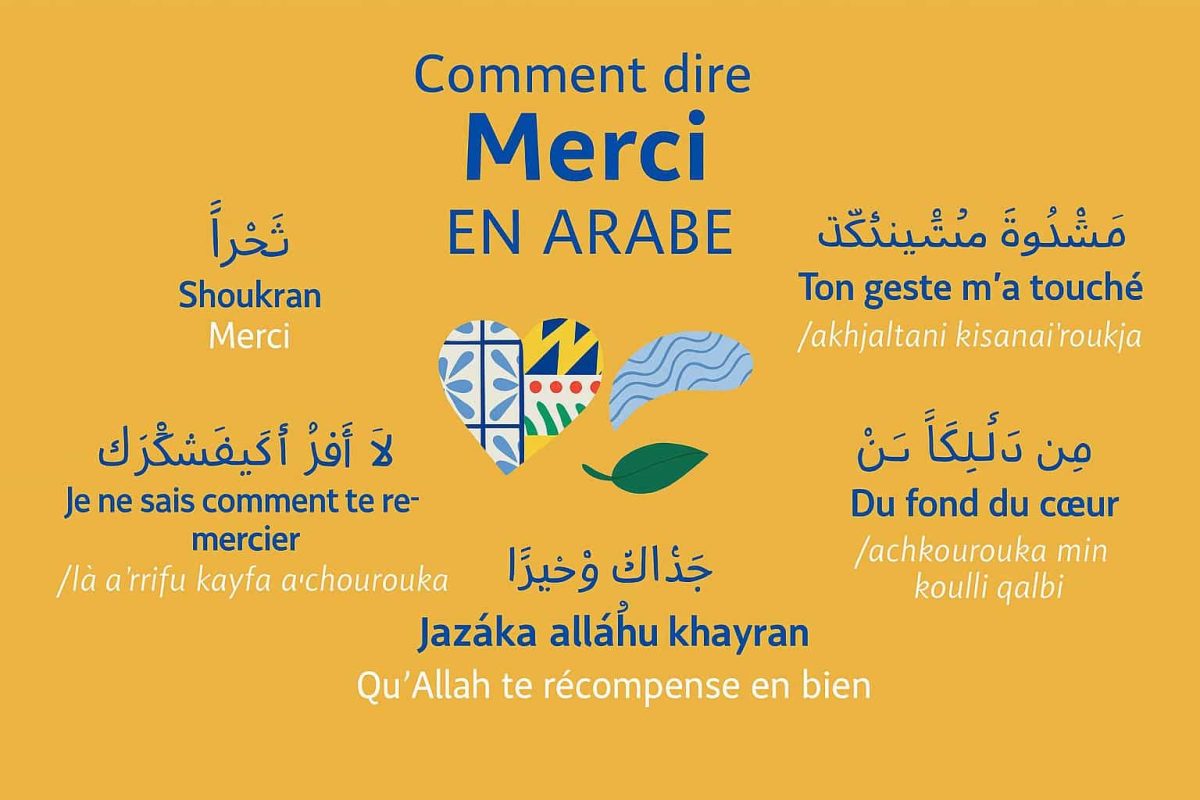 Comment dire merci en arabe ? Expressions et significations